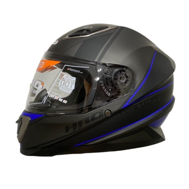 CASCO INTEGRAL HRO 508 DOT SISKO NEGRO AZUL MATE – Cascos PB