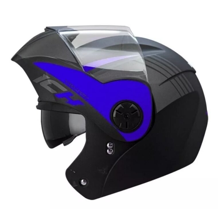 CASCO ABATIBLE ICH 3110 DOT LEGION NEGRO AZUL MATE – Cascos PB