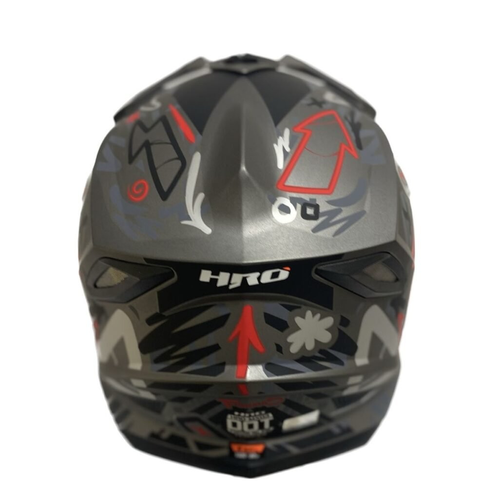 CASCO CROSS HRO MX03 FORMAS N7 NEGRO MATE ROJO – Cascos PB