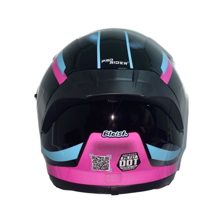 CASCO INTEGRAL PRO RIDER 727 BLEISH NEGRO FUCSIA BRILLO VISOR HUMO ...