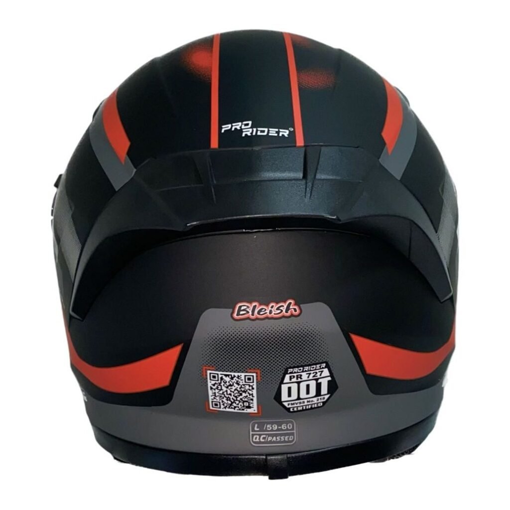 CASCO INTEGRAL PRO RIDER 727 BLEISH NEGRO ROJO MATE VISOR TRANSPARENTE ...