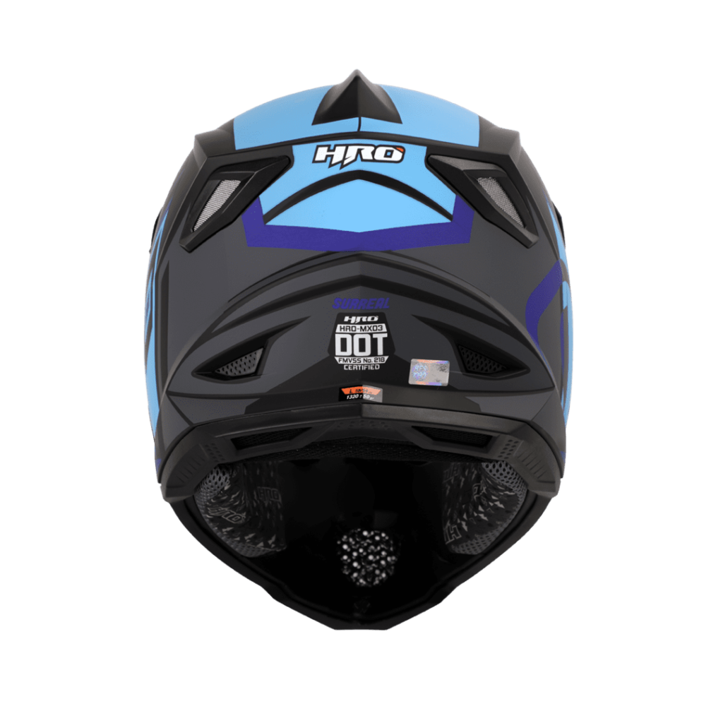 CASCO CROSS HRO HRO-MX03 SURREAL NEGRO AZUL MATE – Cascos PB