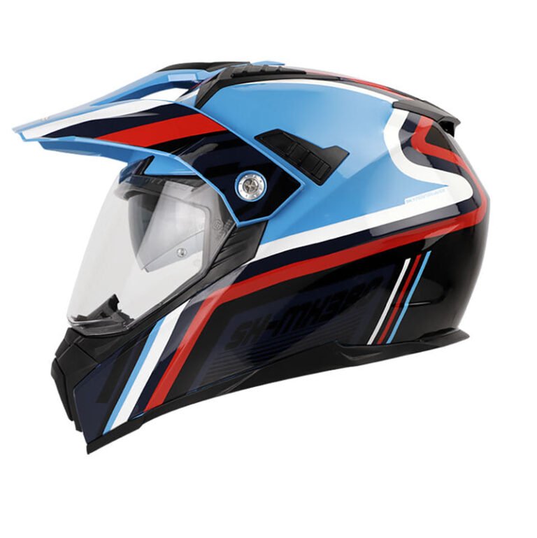 CASCO MULTIPROPOSITO SHAFT SH-MX380 VENDUREX AZUL BLANCO VISOR ...